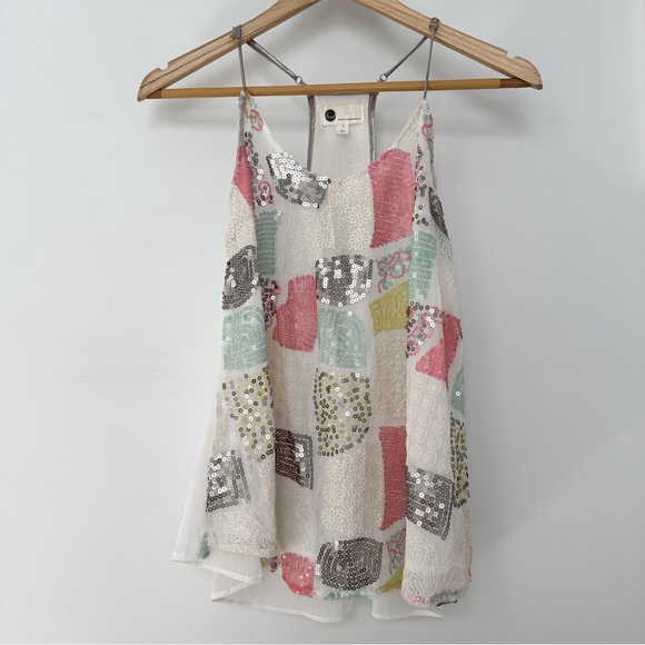 Anthropologie | Tops | Floreat For Anthropologie Sheer Sequin Camisole ...